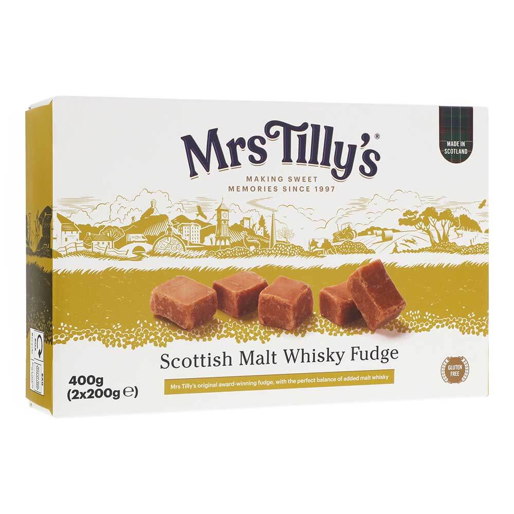 Malt Whisky Scottish Fudge Gift Box 150g | Mrs Tillys